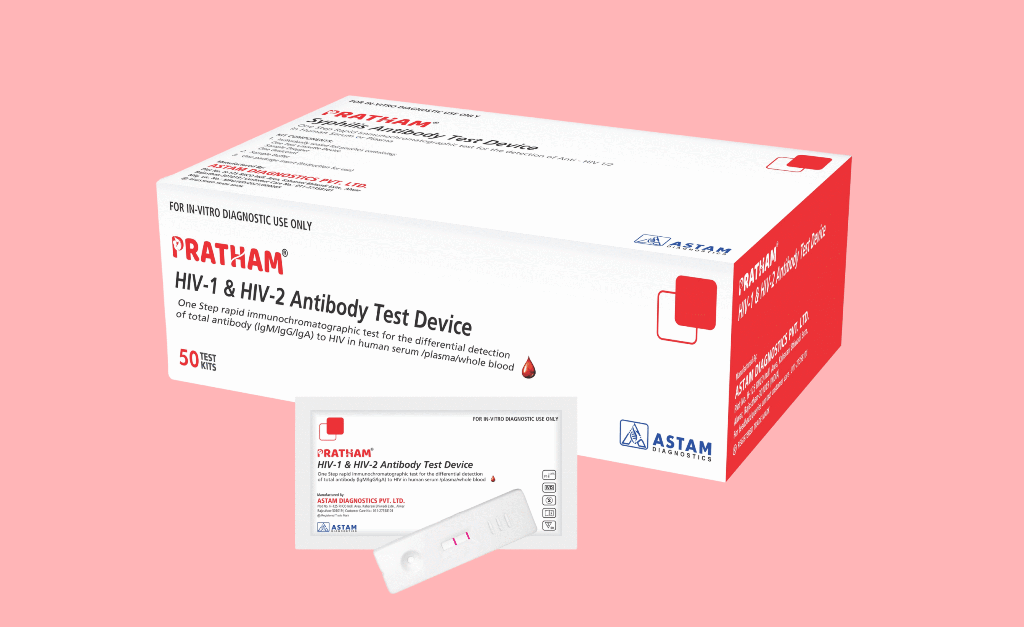 HIV 1 & 2 Test Kit | Rapid Dual HIV Detection – Astam Diagnostics