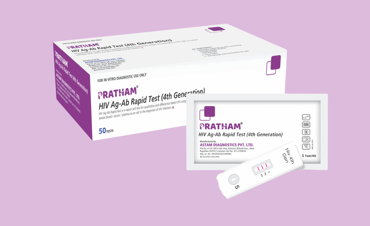 HIV Ag/Ab 4th Gen Test Kit | Rapid HIV Detection – Astam Diagnostics